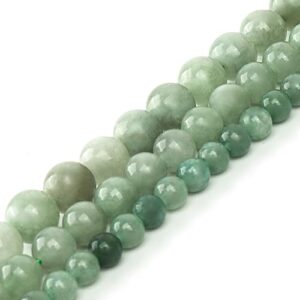 AIXPROBEAD 100pcs 8mm Burmese Jade Natural Gemstone Beads for Jewelry Making Loose Round Stone Beads for DIY Bracelets and Necklaces