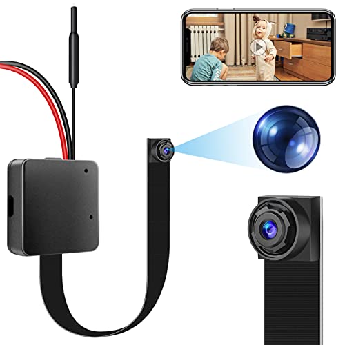 Spy Camera Hidden Camera 20-Hour Battery Life, WiFi Wireless Mini Hidden Camera, 1080P DIY Portable Pocket Button Cam Covert Camera for Home Security Surveillance with Motion Detection