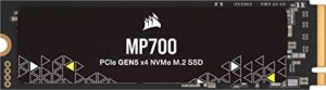 corsair mp700 2tb pcie gen5 x4 nvme 2.0 m.2 ssd – high-density tlc nand – aluminum heatsink – m.2 2280 – directstorage compatible – up to 10,000mb/sec – pcie gen4 & gen3 backwards compatible – black