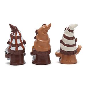 Hodao Set of 3 Coffee Gnomes Decorations Coffee Bar Decor Accessories Swedish Tomte Gnomes Figurines Tiered Tray Collectible Coffee Gnomes Decor Tabletop Kitchen Decorations for Home