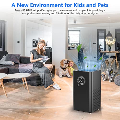 (2 Pack KJ80 Air Purifier + 1 Pack KJ150 Air Purifier Combo Purchase), Druiap Air Purifiers for Home Bedroom with H13 HEPA Air Filter, for Office,Babyroom,Living Room,Kitchen,Apartment,Ozone Free