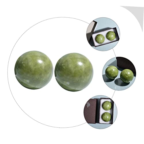 FOMIYES 2pcs Massage Handball Garnish Tools Skeeball Jade Baoding Balls Hand Exercise Balls Meditation Balls Health Exercise Balls Hand Rolling Balls Hand Exercise Rolling Balls