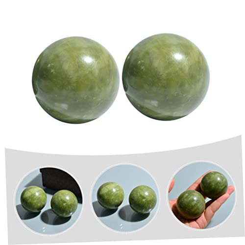 FOMIYES 2pcs Massage Handball Garnish Tools Skeeball Jade Baoding Balls Hand Exercise Balls Meditation Balls Health Exercise Balls Hand Rolling Balls Hand Exercise Rolling Balls