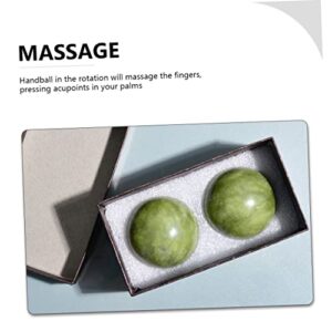 FOMIYES 2pcs Massage Handball Garnish Tools Skeeball Jade Baoding Balls Hand Exercise Balls Meditation Balls Health Exercise Balls Hand Rolling Balls Hand Exercise Rolling Balls