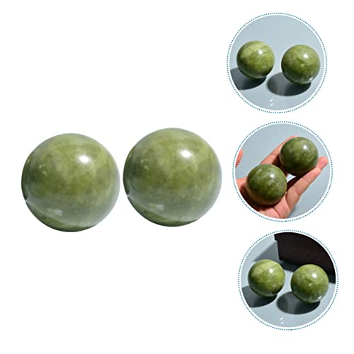 FOMIYES 2pcs Massage Handball Garnish Tools Skeeball Jade Baoding Balls Hand Exercise Balls Meditation Balls Health Exercise Balls Hand Rolling Balls Hand Exercise Rolling Balls