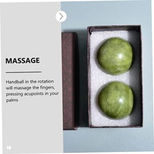 FOMIYES 2pcs Massage Handball Garnish Tools Skeeball Jade Baoding Balls Hand Exercise Balls Meditation Balls Health Exercise Balls Hand Rolling Balls Hand Exercise Rolling Balls