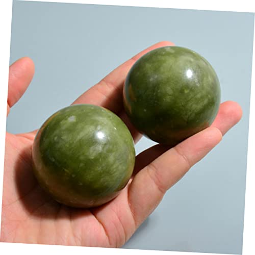 FOMIYES 2pcs Massage Handball Garnish Tools Skeeball Jade Baoding Balls Hand Exercise Balls Meditation Balls Health Exercise Balls Hand Rolling Balls Hand Exercise Rolling Balls