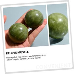 FOMIYES 2pcs Massage Handball Garnish Tools Skeeball Jade Baoding Balls Hand Exercise Balls Meditation Balls Health Exercise Balls Hand Rolling Balls Hand Exercise Rolling Balls