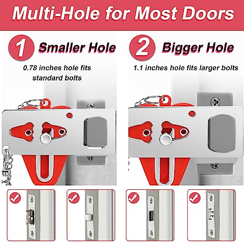 Portable Door Lock,Hotel Door Locks for Travelers,Door Lock Security,Door Lock Latch for Additional Privacy and Safety,Travel Lockdown Locks for Traveling, Hotel, Home, Apartment, School (2 Pack)