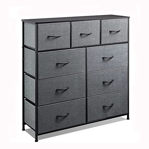 WXYNHHD 9-Drawer Dresser Fabric Storage Tower for Bedroom Nursery Entryway Closets Tall Chest Organizer Unit with Steel Frame