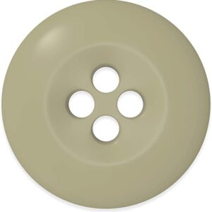 12 Pcs Khaki Sewing Buttons 0.75 inch Army Military Buttons 30L Buttons for Craft 4 Hole Polished Matte Finish Buttons 19mm Plastic Buttons for Pants Jacket Uniforms Bags Accessories