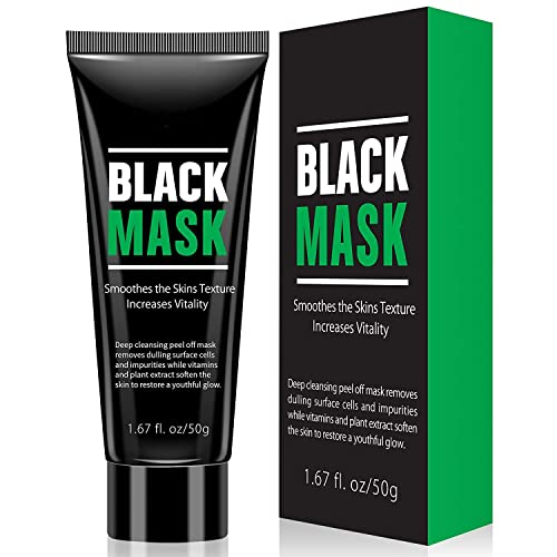 Blackhead Remover Mask, Black Peel Off Mask With Brush, Charcoal Face Mask For Nose Blackhead Remover, Blackhead Mask For All Skin Types