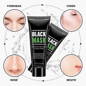 Blackhead Remover Mask, Black Peel Off Mask With Brush, Charcoal Face Mask For Nose Blackhead Remover, Blackhead Mask For All Skin Types