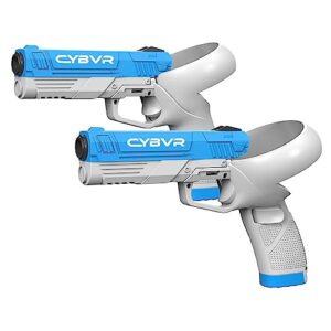 cybvr weighted pistol grip gun stock for the oculus quest 2 controllers, accessories for meta quest 2, weight feels real in vr for better gaming, accessory for fps games like pistolwhip