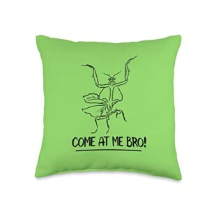 praying mantis gift shirts & hoodies praying mantis throw pillow, 16x16, multicolor