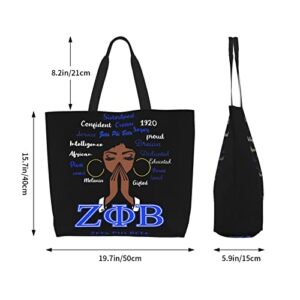 Kwopgzo Reusable Tote Bags Large Capacity Shoulder Bag,Sorority Gift For Women Girls,Foldable Waterproof Shopping Handbag