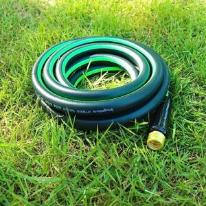 SnugNiture Garden Hose 10 ft x 5/8", Heavy Duty, Light Weight, Flexible Water Hose with 3/4'' Solid Fittings for All-Weather Outdoor