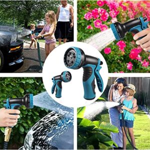 Expandable Garden Hose, Water Hose 50ft with Triple Layer Latex Core, Extra Strength Fabric Lightweight & No-Kink Flex Water Pipe with 10 Function Nozzle