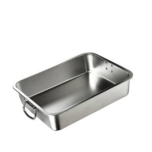 ayenci cat toilet, stainless steel litter box super big cat toilet king size giant cat sand box kitten special anti-splash huge (color : 60x40x20)