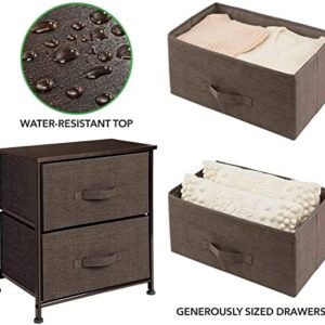 ZSEDP 2 Drawers Bedside Dresser Jewelry Box Makeup Storage Box Cabinet Container Drawer Organizer for Home Bedroom Furniture