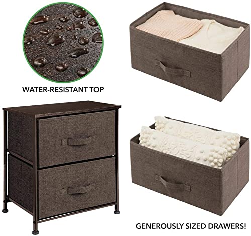 ZSEDP 2 Drawers Bedside Dresser Jewelry Box Makeup Storage Box Cabinet Container Drawer Organizer for Home Bedroom Furniture