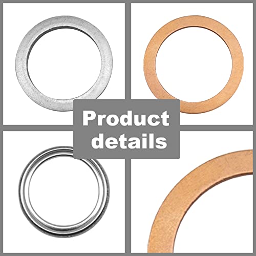 12pcs Differential Transfer Case Crush Washer Gasket Kit Compatible with Toyota Lexus Scion 4Runner Land Cruiser Tundra Tacoma FJ Cruiser Highlander RAV4 Sienna 9043024003, 1215710010, 90430A0003