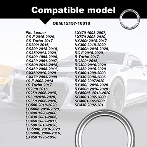 12pcs Differential Transfer Case Crush Washer Gasket Kit Compatible with Toyota Lexus Scion 4Runner Land Cruiser Tundra Tacoma FJ Cruiser Highlander RAV4 Sienna 9043024003, 1215710010, 90430A0003