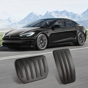 OFBAND 2PCS Anti-Slip Gas/Brake Pedal Covers Compatible with Model3/Y Car Pedal Cover Kit,Car Accessories for Car Safety (Black)