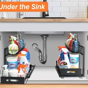 Haturi Vacuum Stand for Dyson V15 V11 V10 V8 V7 V6 & Under Sink Organizers and Storage