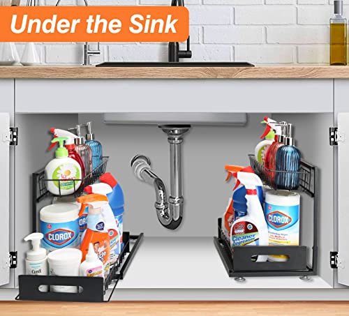 Haturi Vacuum Stand for Dyson V15 V11 V10 V8 V7 V6 & Under Sink Organizers and Storage