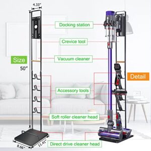 Haturi Vacuum Stand for Dyson V15 V11 V10 V8 V7 V6 & Under Sink Organizers and Storage