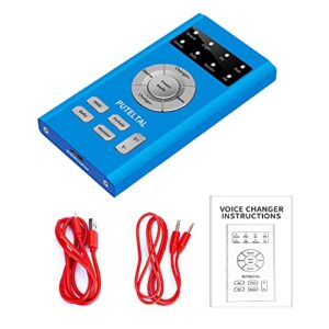 PUTELTAL Adjustable Gaming Voice Changer Disguiser for PS4/Xbox one/S/X/PS5/Computer/Laptop/Smart Phone & More-Blue