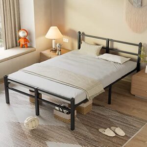 GreenForest Twin Bed Frame Tool-Free Quick Assembly Metal Platform and Full Size Bed Frame with Headboard