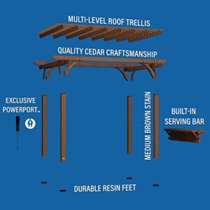 Backyard Discovery Ashland 14 ft. x 10 ft. All Cedar Wood Pergola