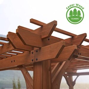 Backyard Discovery Ashland 14 ft. x 10 ft. All Cedar Wood Pergola