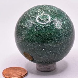 45mm 135g Dark Deep Green Jade Sphere Polished Natural Sparkling Nephrite Gemstone Crystal Mineral Décor Ball - India + Stand