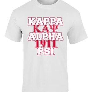 Kappa Alpha Psi Fraternity Bold Graphic Print Short Sleeve T Shirt White X-Large Regular