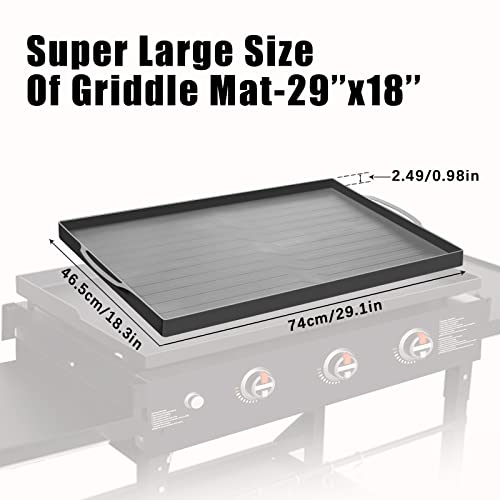 Fatyehx 28 inch Griddle Silicone Mat, Heavy Duty Food Grade Grill Mat cover For 28" Blackstone, Grilling Top Covers Griddle Accessories Outdoor Protector, Handy Waterproof Griddle Preserves.