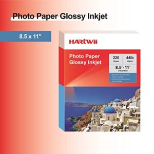 Hartwii 220 Sheets Photo Paper Glossy 8.5x11 inches and 300 Sheets 3mil Thermal Laminating Sheets 9.5x11 inches