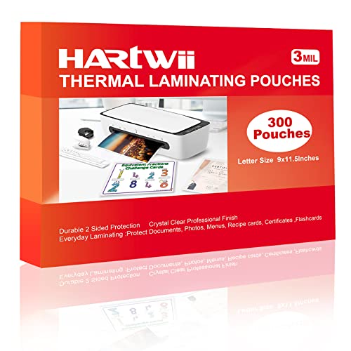 Hartwii 220 Sheets Photo Paper Glossy 8.5x11 inches and 300 Sheets 3mil Thermal Laminating Sheets 9.5x11 inches