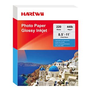 Hartwii 220 Sheets Photo Paper Glossy 8.5x11 inches and 300 Sheets 3mil Thermal Laminating Sheets 9.5x11 inches