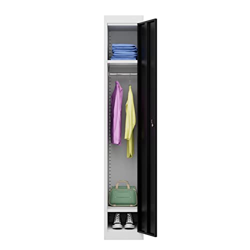 SUXXAN Metal Locker with 1 Door, Metal Storage Cabinet with Lockable Door, Lockers for Storage for School, Gym, Home, Office…