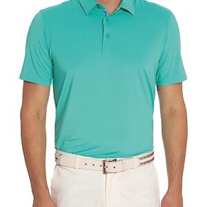 Robert Graham Men AXELSEN 2 Short Sleeve Knit Polo, Jade, Small