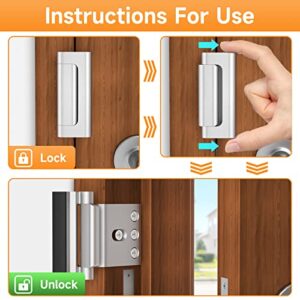 Door Reinforcement Lock - Easy Installation, Durable and Child-Safe Home Security Lock to Prevent Unauthorized Entry