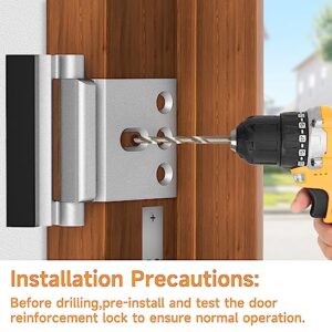 Door Reinforcement Lock - Easy Installation, Durable and Child-Safe Home Security Lock to Prevent Unauthorized Entry