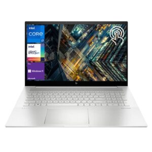 hp envy business laptop, 17.3" fhd touchscreen display, intel core i7-1260p processor, 64gb ram, 2tb ssd, wi-fi 6, backlit keyboard, sd card reader, hdmi, webcam, windows 11 pro, silver