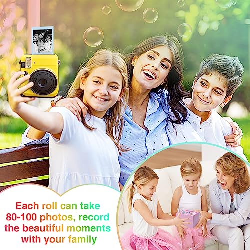 9 Rolls Kids Instant Camera Refill Print Paper- Photo Printer Thermal Paper Rolls Instant Print Camera Refill Paper for Kid's Instant Camera Favors Supplies, Blue, Pink, Yellow