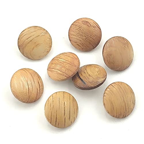 YOOGCORETT 20pcs Brown Wooden Buttons with Metal Shank Round Buttons for Sewing DIY Crafts Manual Buttons Painting Scrapbooking Handmade Making Supplies 18mm