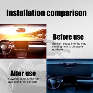 NGHEY 6 PCS Car Windshield Sun Shade, Universal Car Interior Heat Block Sun Cover Kit, 2 Front Rear Sun Visor, 4 Side Window Sunshade Foldable UV Protector Set for Cars SUVs (Silver)