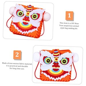 1 Set Children's Handmade Bag Embroidery Kits Hand Decor Crossbody Tote Educational Sewing Kit DIY Festival Ornament Hand Sewing Playset DIY Handbag Material for DIY Tote Bag